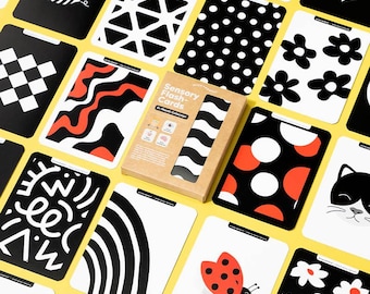 100 Sensory Cards for Babies. High Contrast Printable. 0-6 Months Baby ...