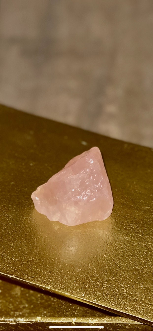 Gold Trinket and Jewellery Box With Rose Quartz Handle Home - Etsy