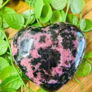 Rhodonite Love Heart - Etsy