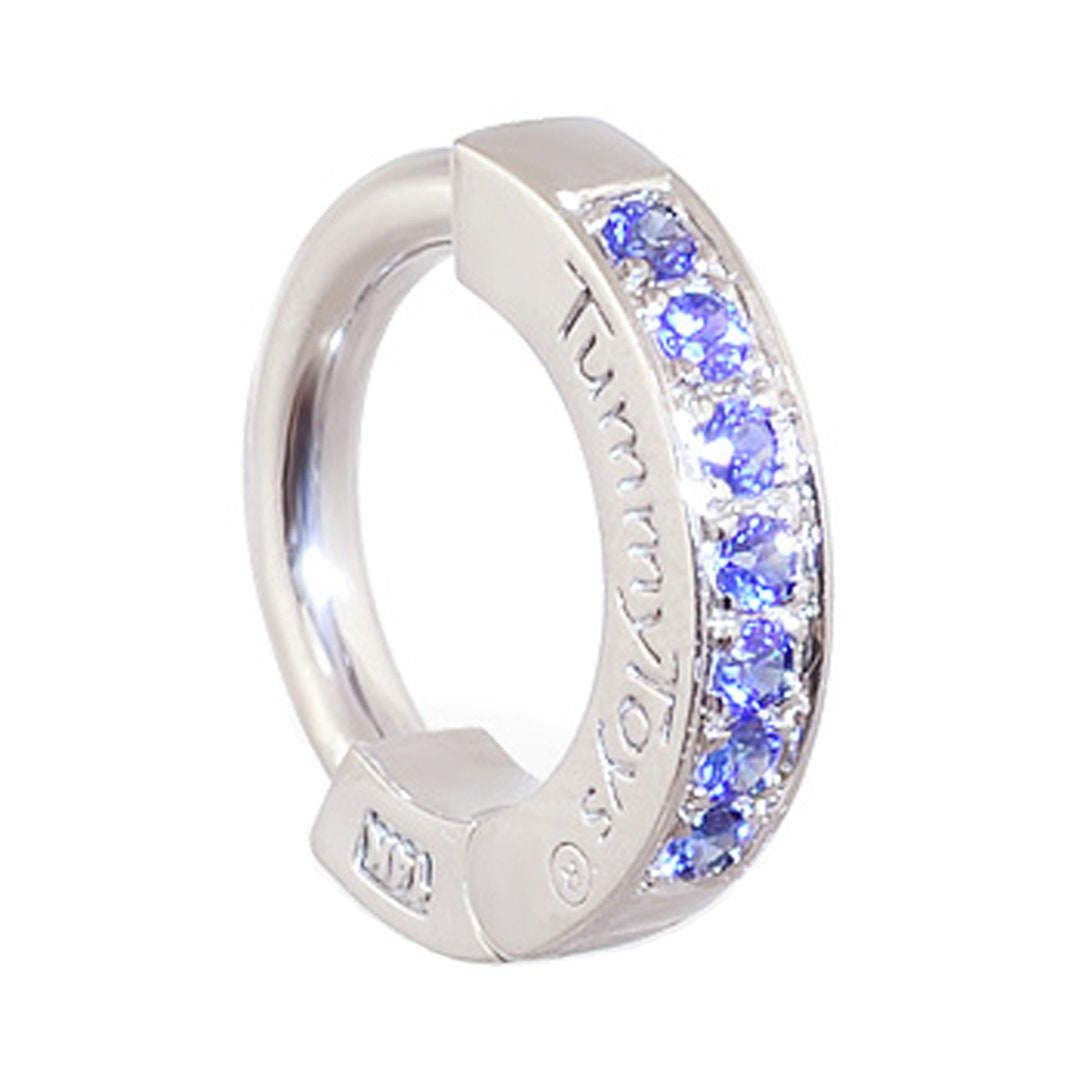 Sapphire Blue Sterling Silver Navel Ring Set: Tummytoys Belly Ring ...
