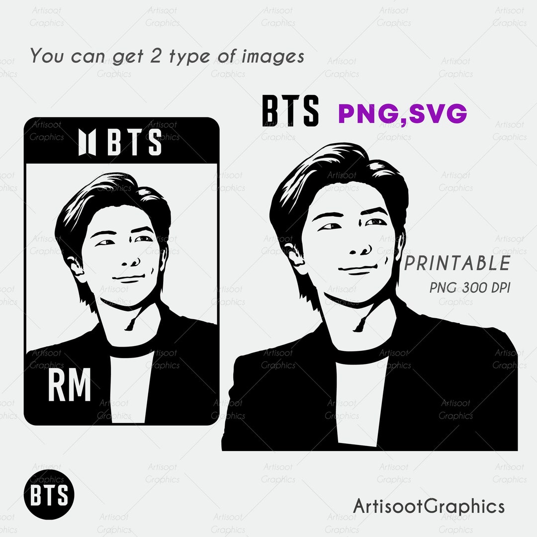 Bts RM Png File, Bts Rm Images for Cut Files or Prints, Bts RM Clip Art ...