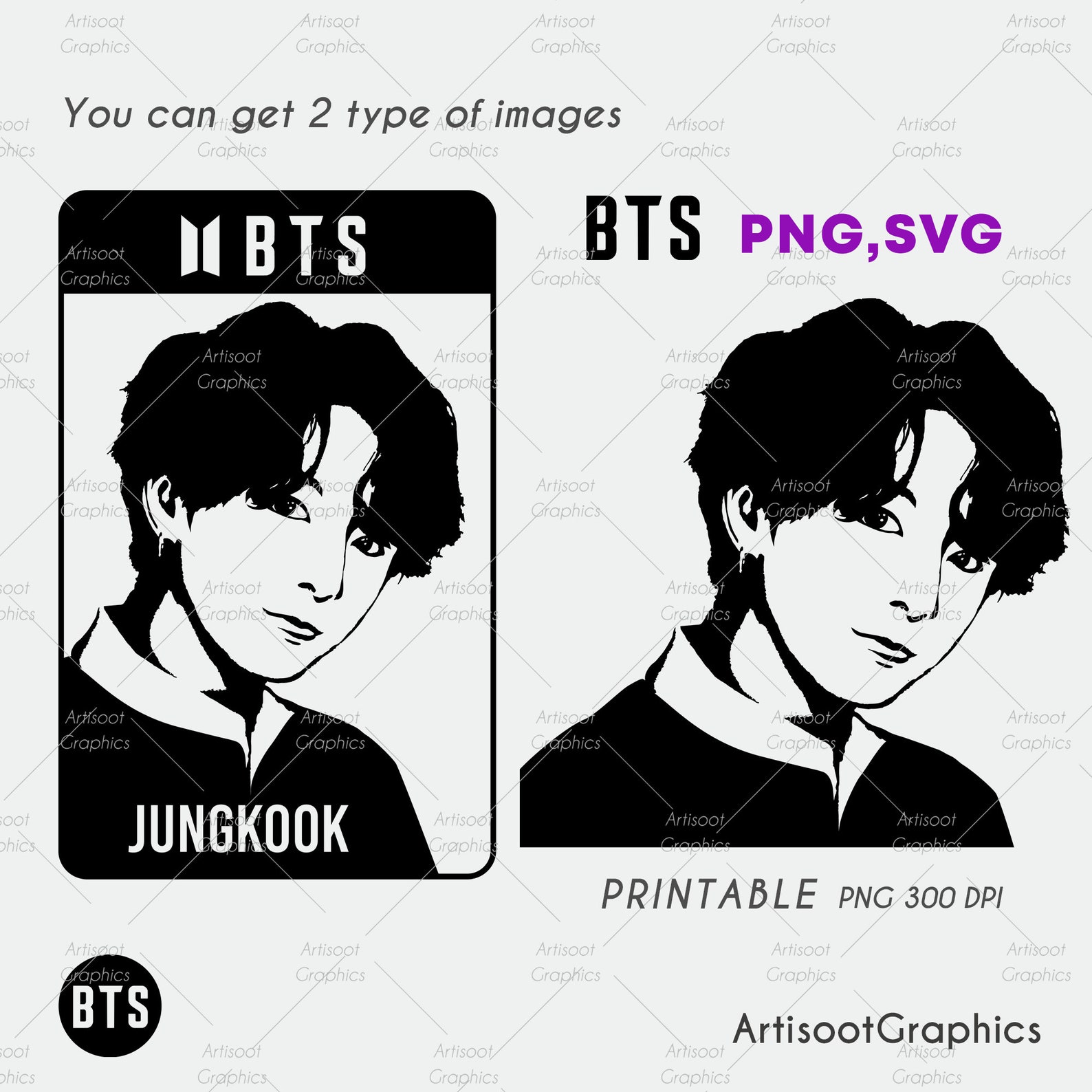Bts Jungkook Svg Png File, Bts Jungkook Images for Cut Files or Prints ...