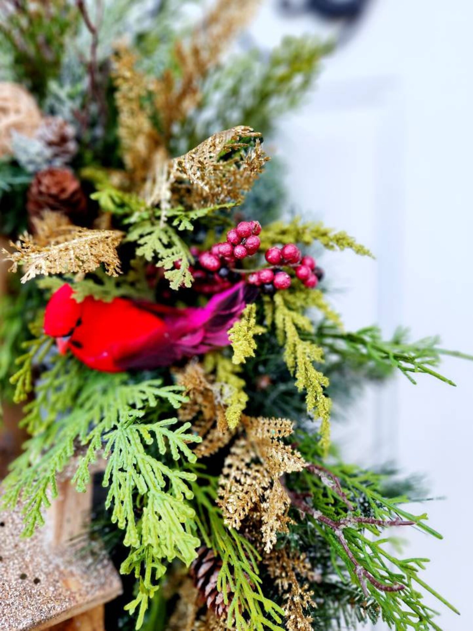 Rustic Church Wreath, Lighted Church Wreath, Holiday Winter Wreath ...