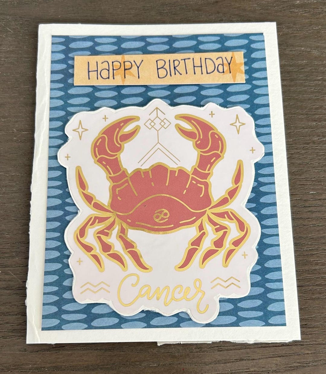 Handmade Cancer Birthday Card - Etsy