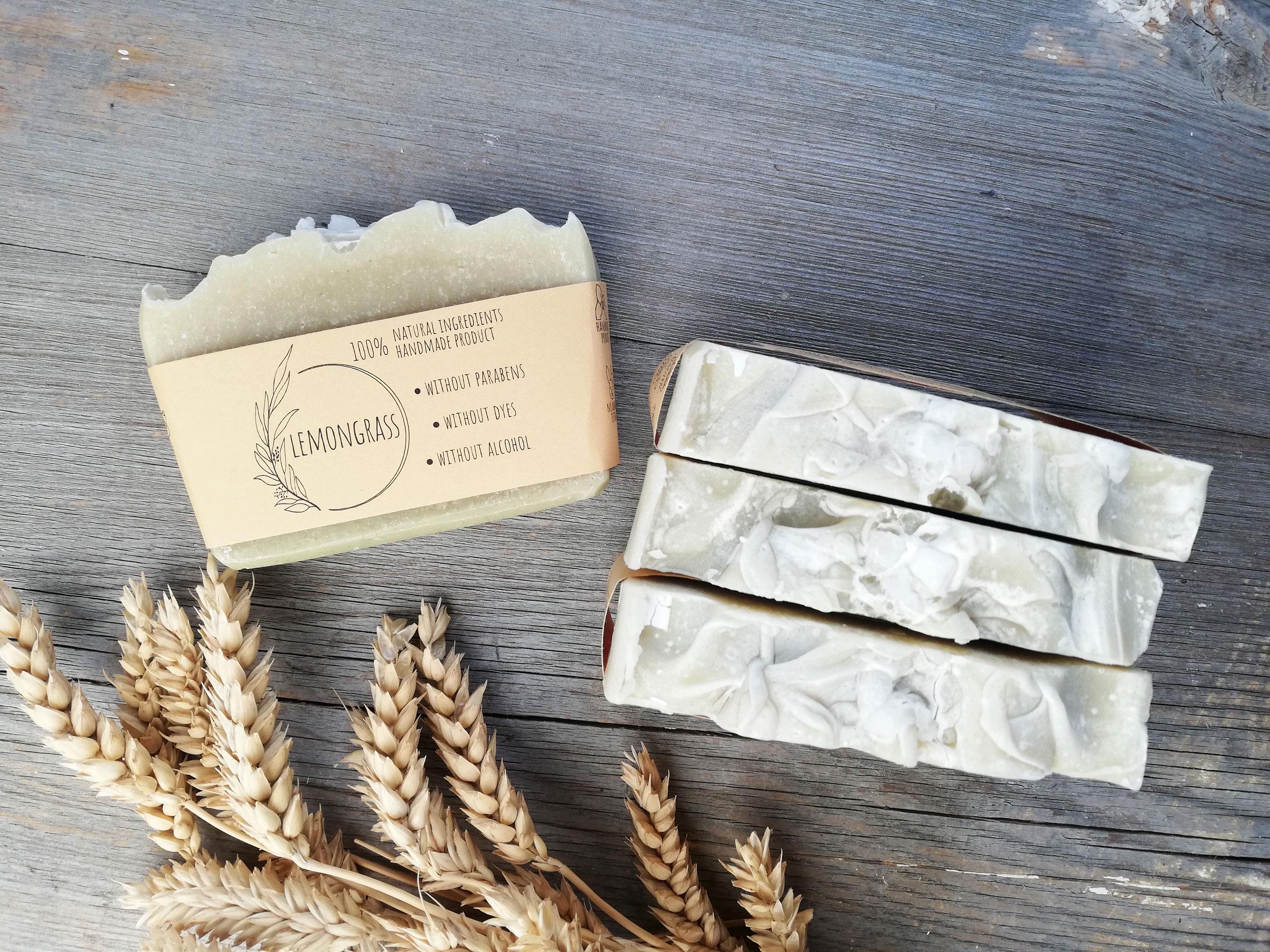 Lemongrass Soap Bar, Handmade Natural Ingredients Artisan Soap, Vegan Cold Process Soap, Palm ...