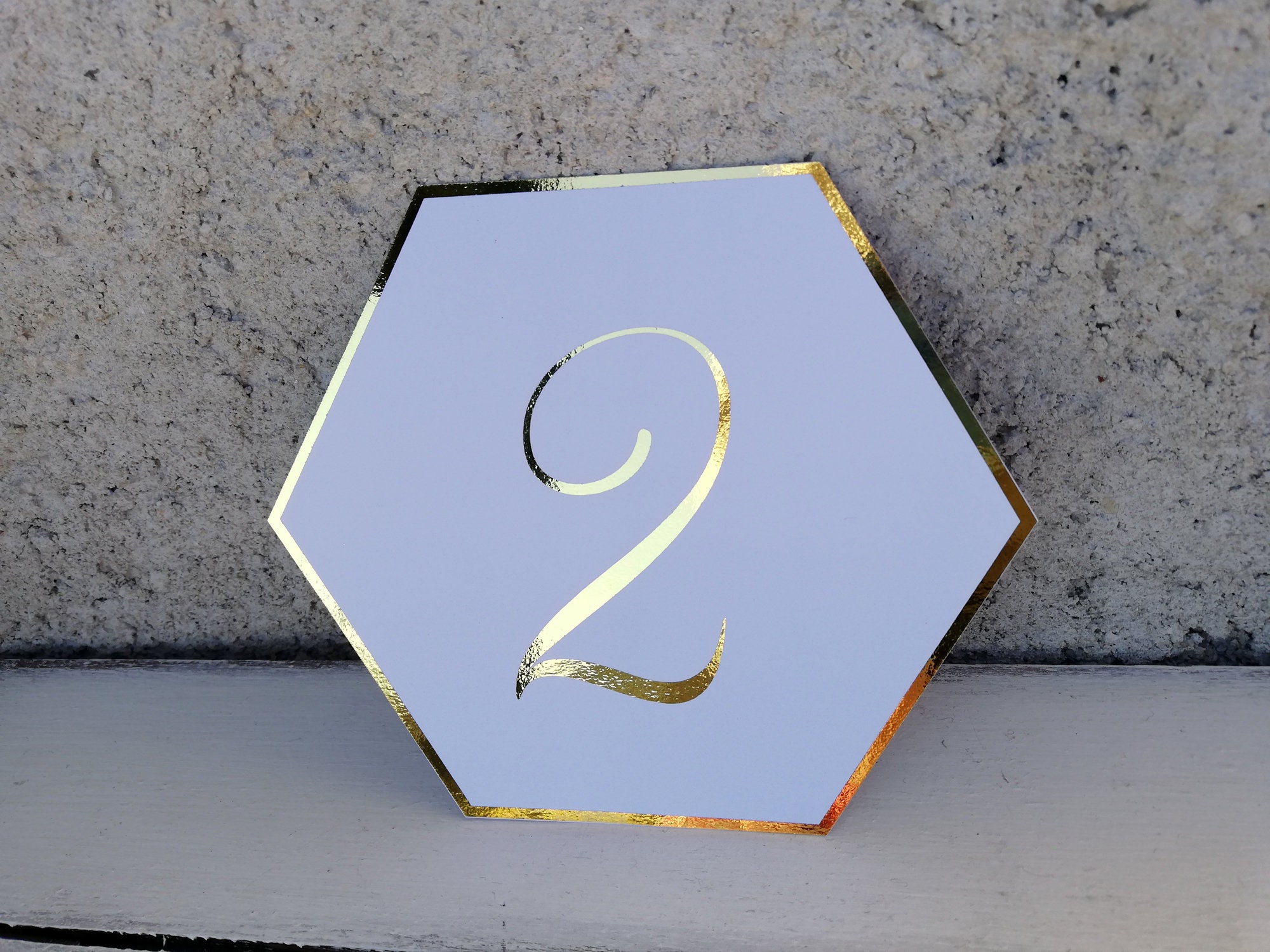 Gold Foil Table Number With Holder Foiled Table Number - Etsy Norway