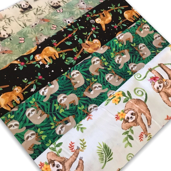 Sloth Fabric - Etsy