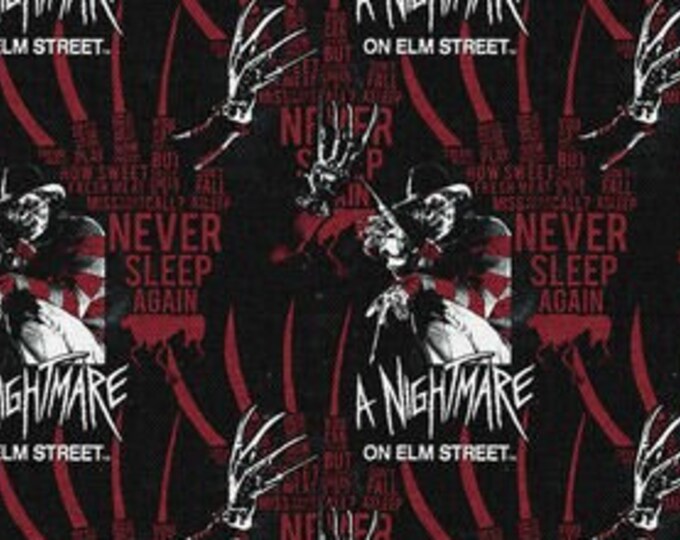 Nightmare on Elm Street Freddy Never Sleep Pop Culture Fabric by Fat ...