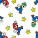 Nintendo Mario Fabric by the Fat Quarters FQ 100% Cotton Game Classic ...