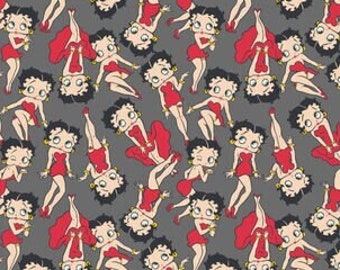 Betty Boop Movies Red Fabric FQ BTFQ Fat Quarter Red Movie - Etsy