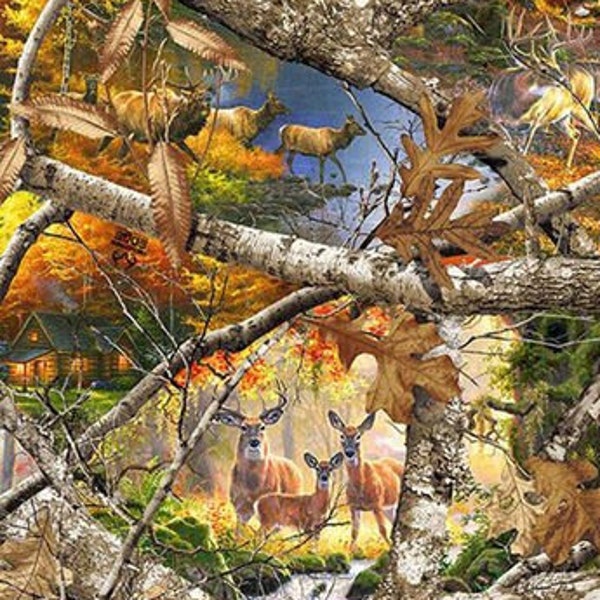 Deer Fabric by the Yard - Etsy