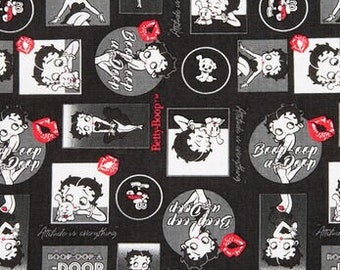 Betty Boop Movies Red Fabric FQ BTFQ Fat Quarter Red Movie - Etsy