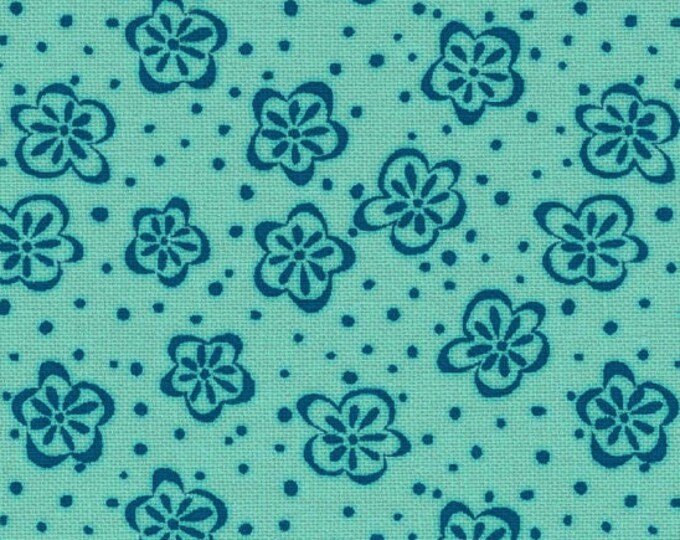 The Pioneer Woman Lorelai Ditsy Teal Aqua Blue Fabric by the Fat ...