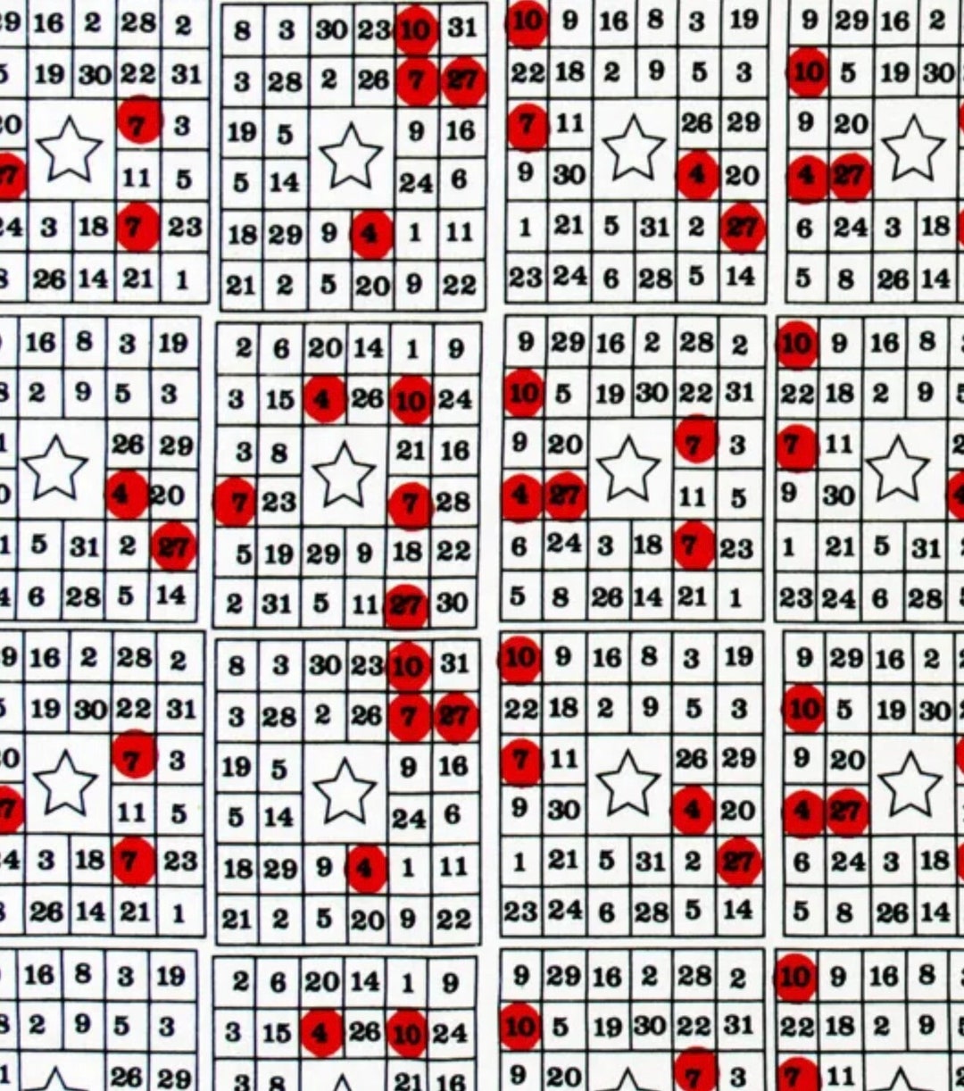 Bingo Super Snuggle FLANNEL Print Fabric by the Yard FBTY Fat Quarters ...