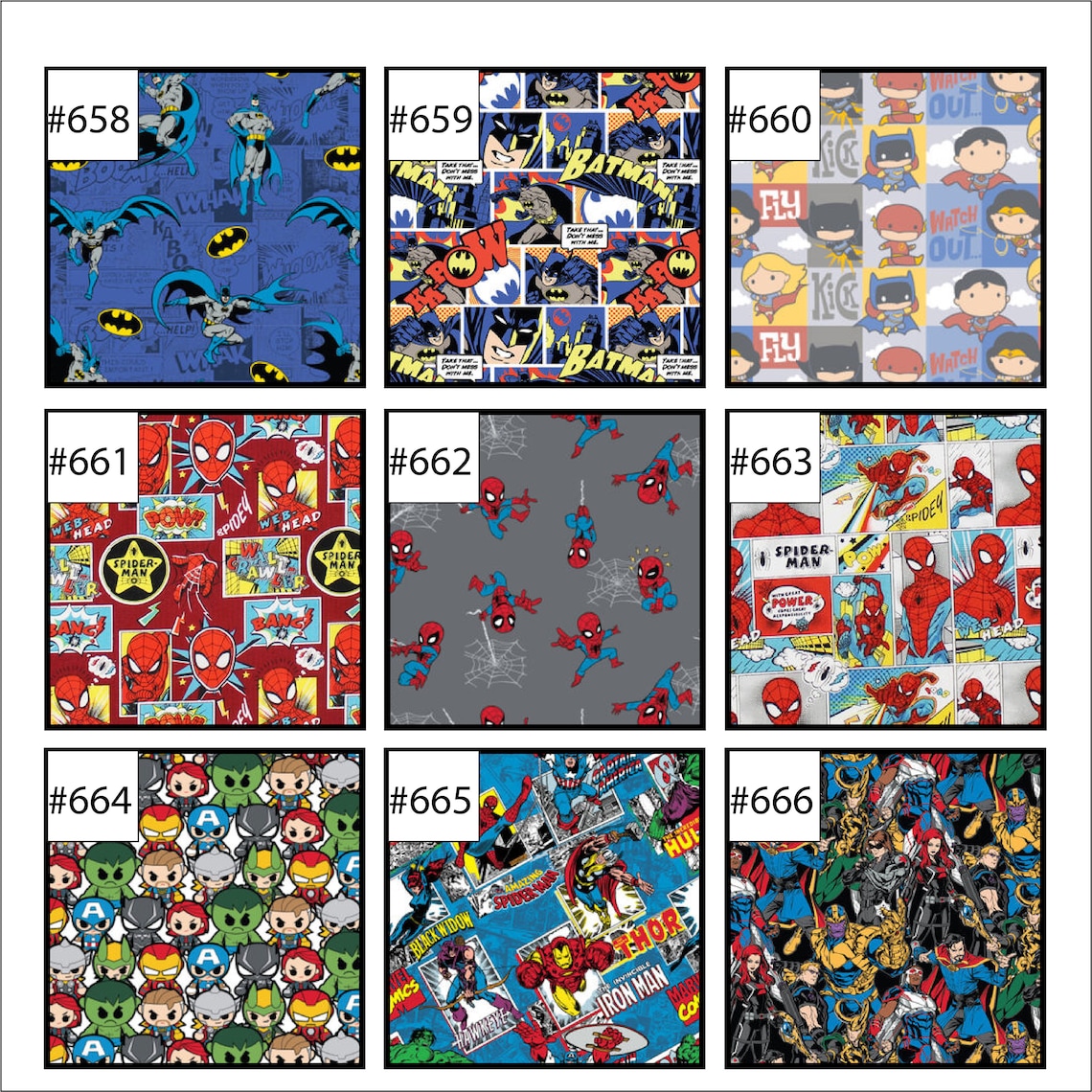 Deadpool Marvel Print Fabric by the Yard FBTY Fat Quarters FQ | Etsy