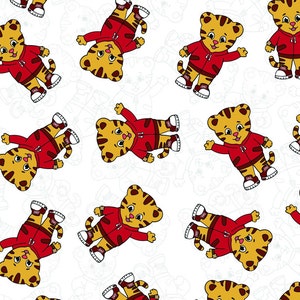 Daniel Tiger Fabric by Fat Quarter FQ Half Many Patterns Available 100% ...