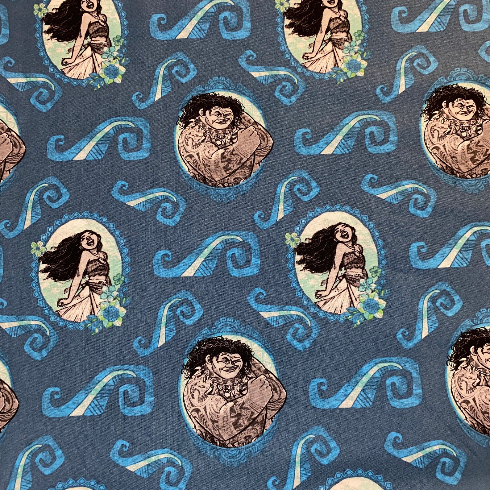 Moana and Maui Fabric by Fat Quarter FQ Half 100% Cotton 1/4 - Etsy