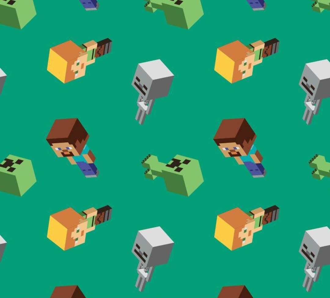 Minecraft Game Fabric by the Yard FBTY Fat Quarters FQ Half 100% Cotton ...