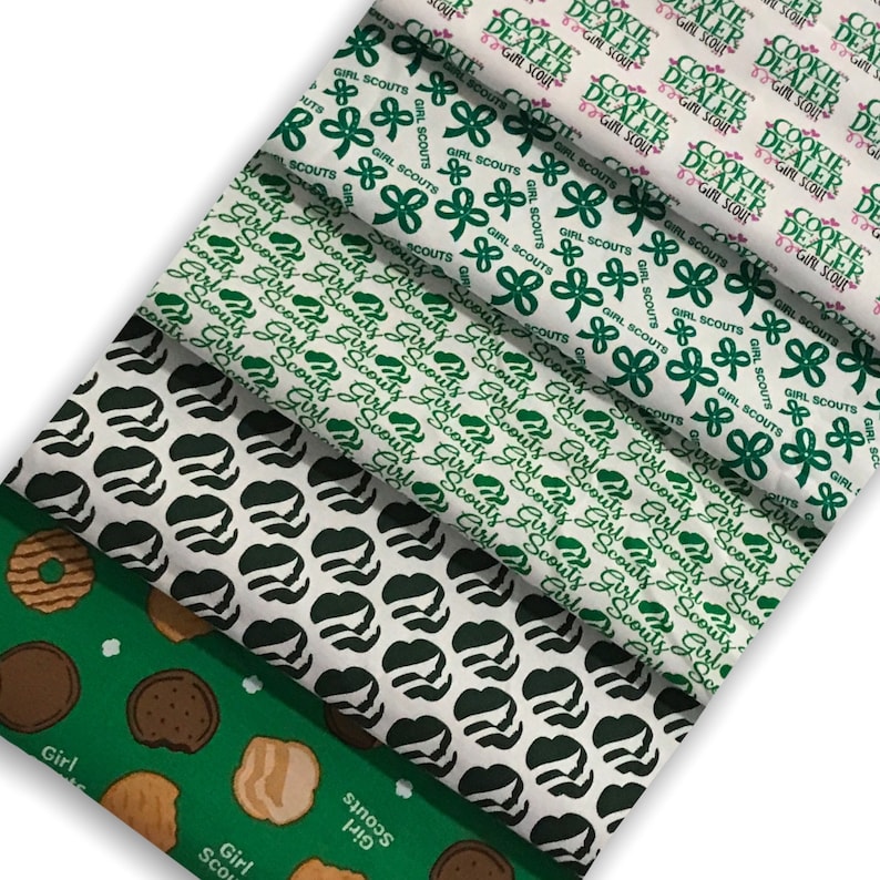 Girl Scouts Cookies Fabric by Fat Quarter FQ Half Many Club 100% Cotton ...