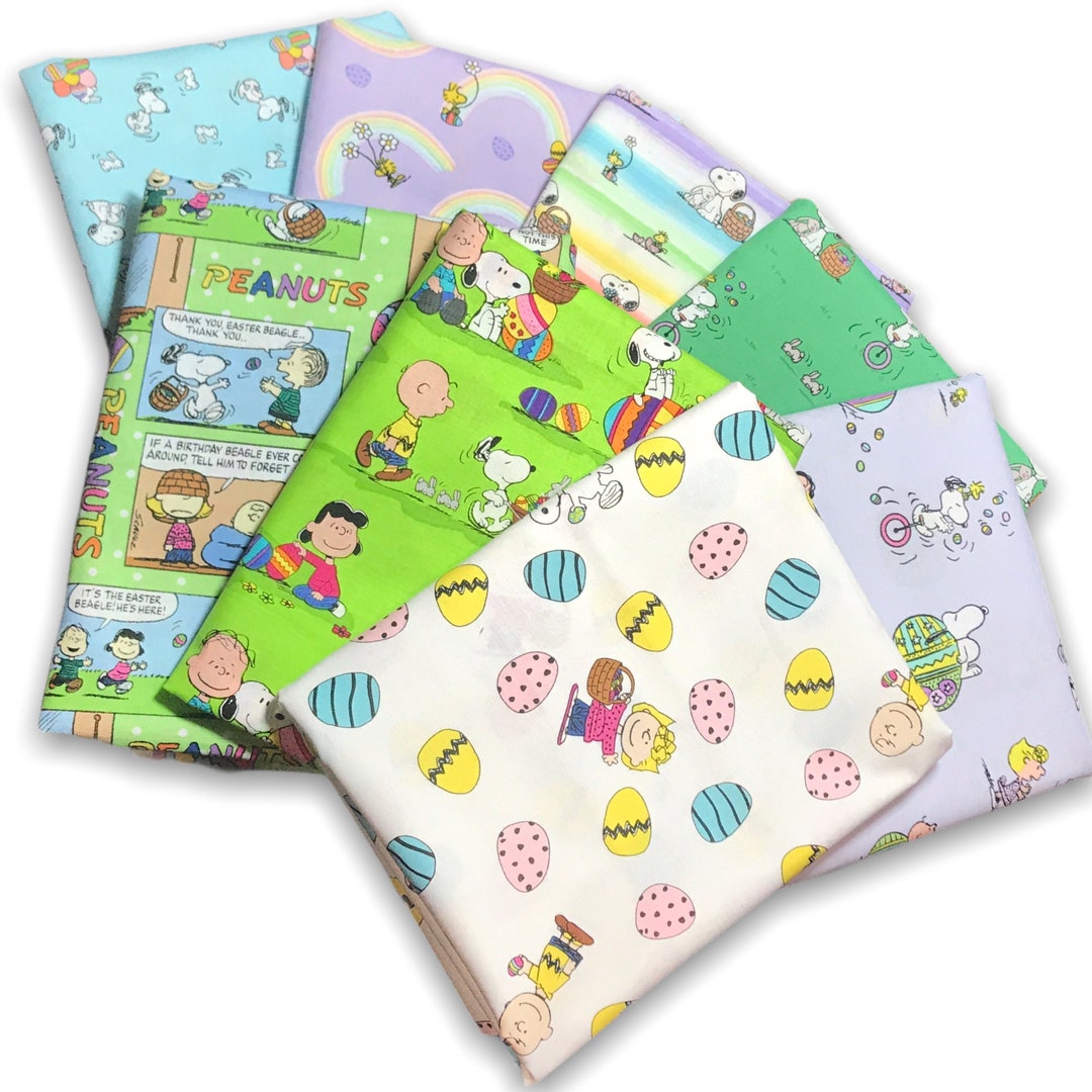 Easter Peanuts Fat Quarter Lot Bundle Mystery Set of 3 - 8 Random NO ...