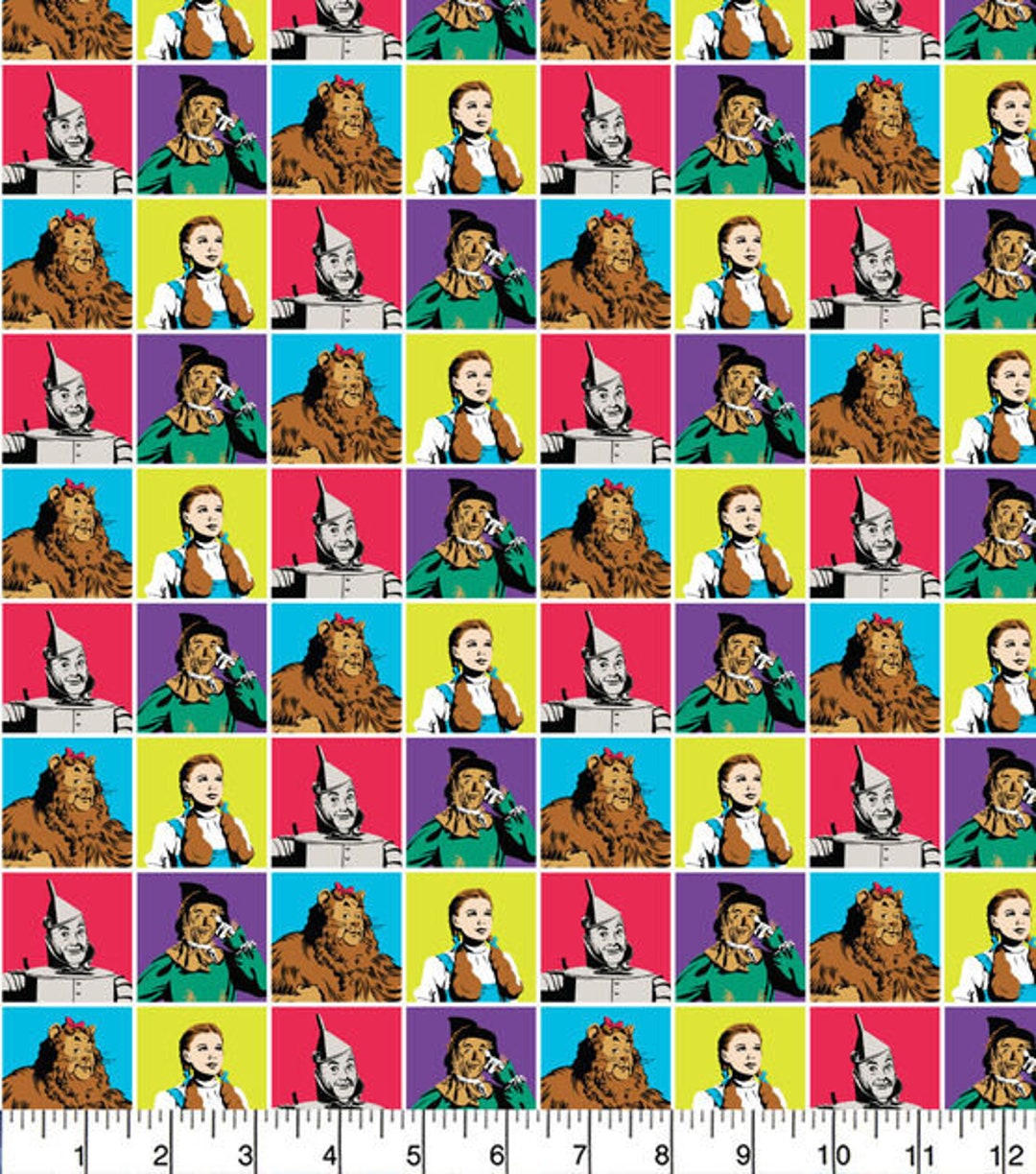 The Wizard of Oz Fabric by Fat Quarter FQ Half 100% Cotton 1/4 Yard ...