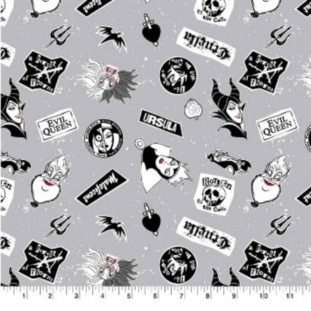 Disney Villains 5 Piece Bundle Fat Quarter Fabric Many Patterns ...