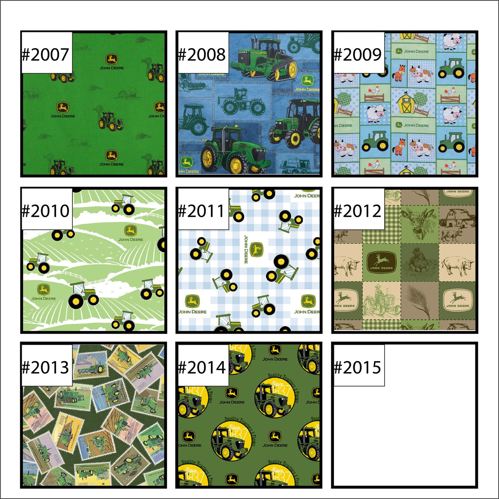 John Deere Fabric by Fat Quarter FQ Half Many Patterns - Etsy