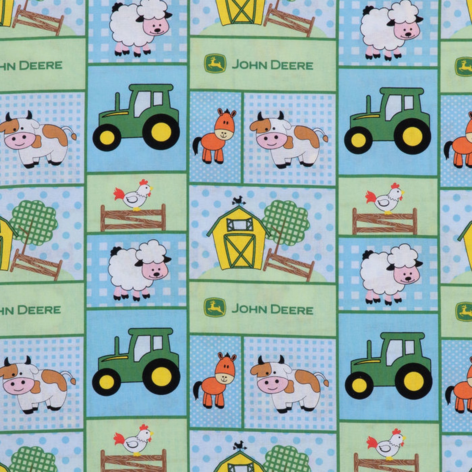 John Deere Fabric by Fat Quarter FQ Half Many Patterns - Etsy