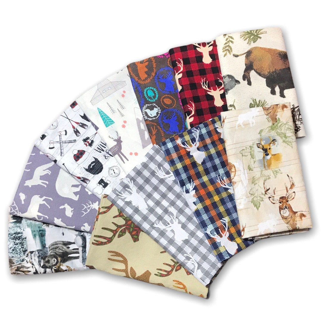 Hunting Fabric Fat Quarter Lot Bundle Mystery Set of 1 - 10 NO ...