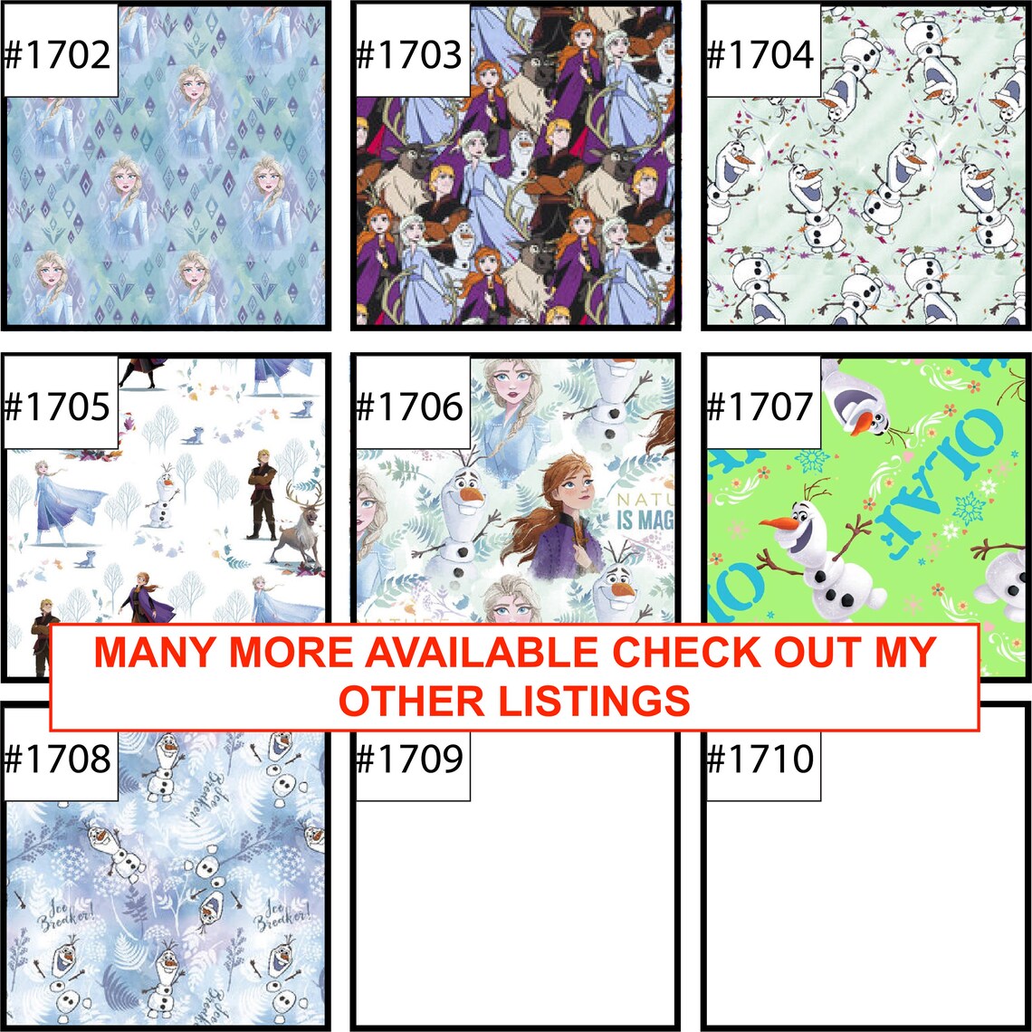 Disney Princess Elsa Frozen 2 Fabric by Fat Quarter FQ Half | Etsy