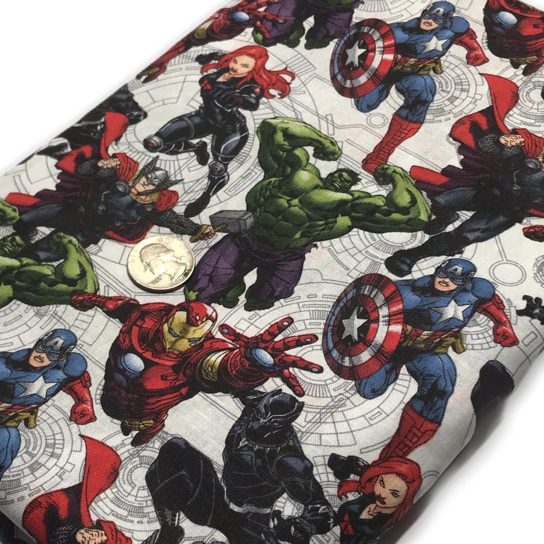 Marvel Avengers Spiderman Comic Fabric by Fat Quarter FQ Half | Etsy