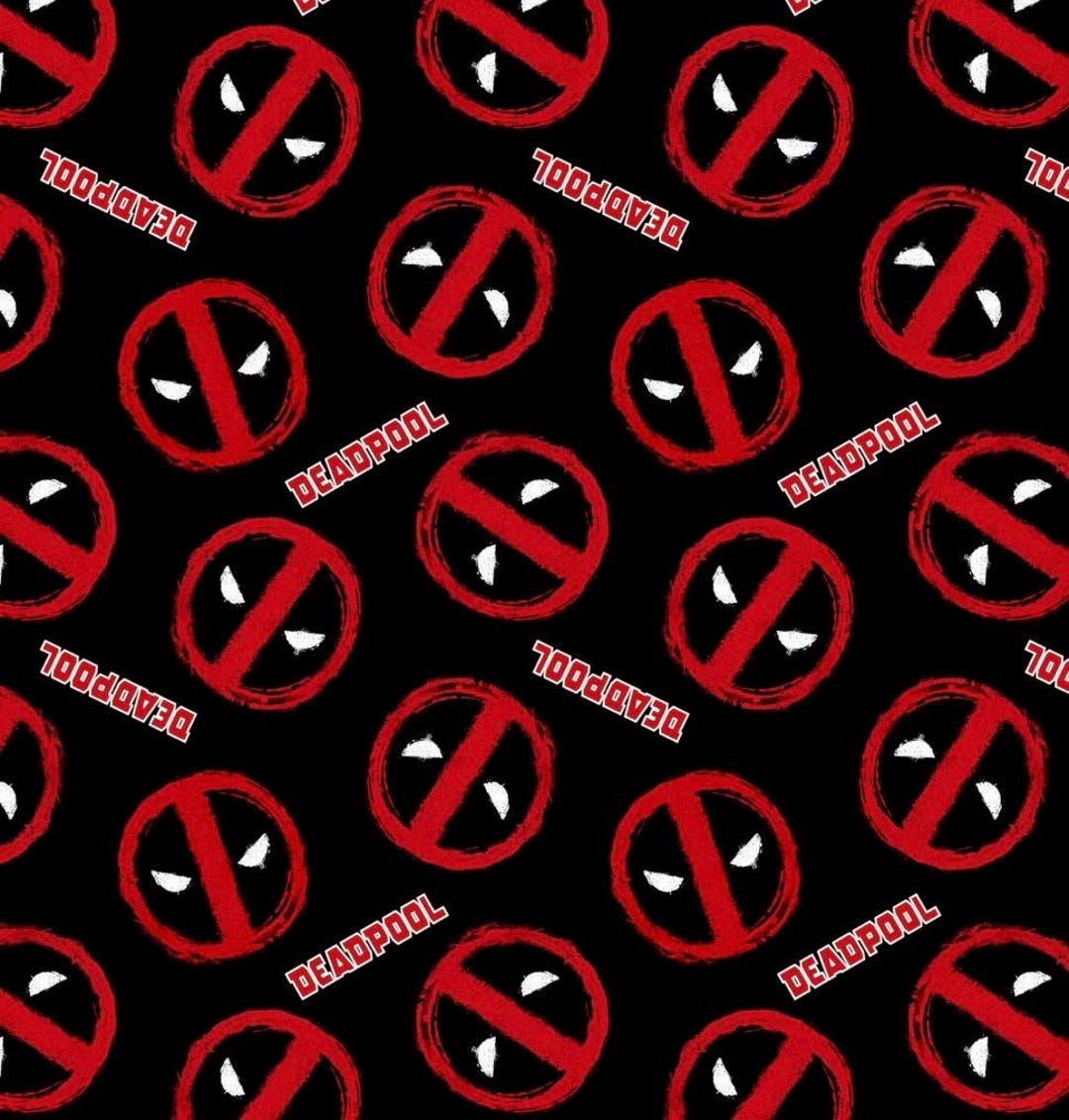 Deadpool Marvel Print Fabric by the Fat Quarters FQ ONLY 100% Cotton ...