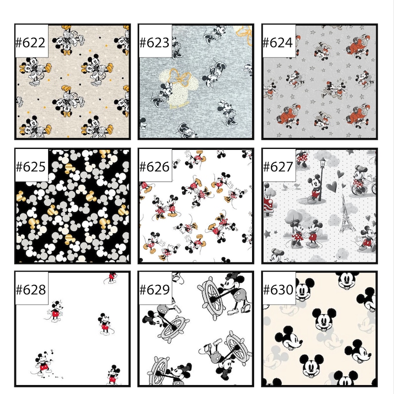 Mickey Mouse Fat Quarter Lot Bundle Mystery Set of 3 20 | Etsy