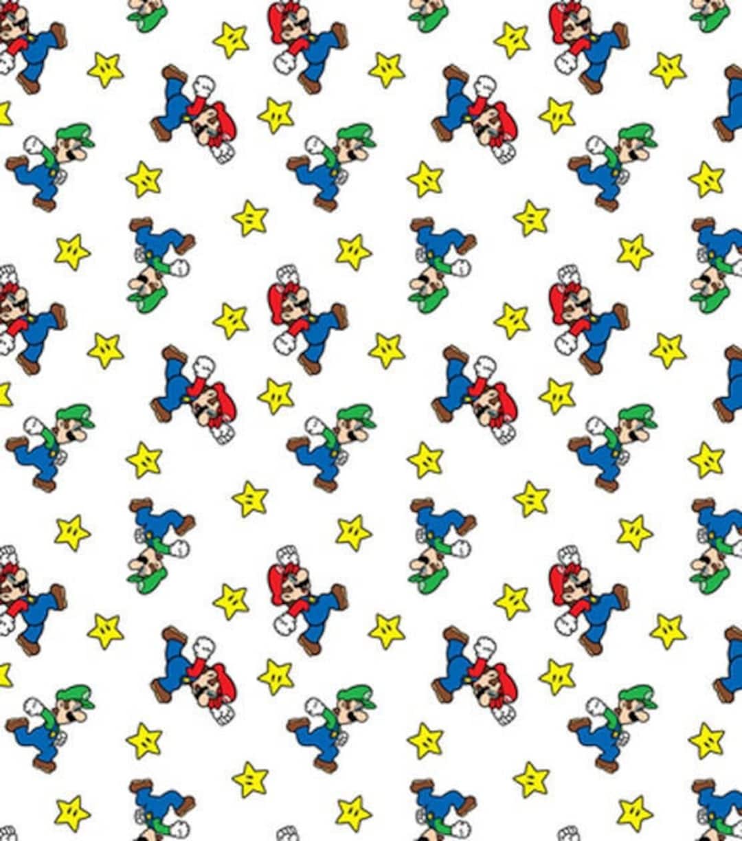 Nintendo Mario Fabric by the Fat Quarters FQ 100% Cotton Game Classic ...