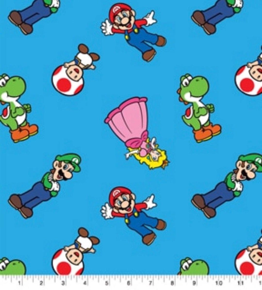 Mario and Friends Fabric by the Yard FBTY Fat Quarters FQ Half 100% ...