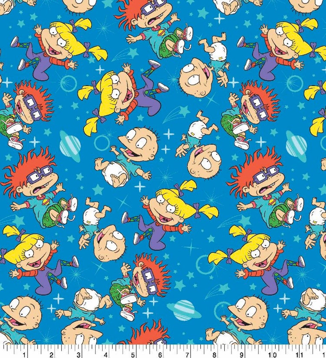 Rugrats in Space Print Fabric by the Yard FBTY Fat Quarters FQ Half 100 ...