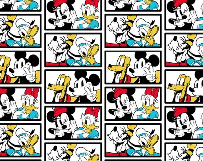 Disney Classic Mickey Minnie Mouse and Friends Tile Pack Print Fabric ...