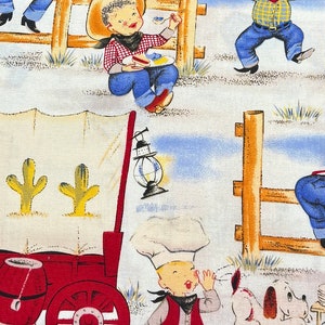 Cowboy Country Western Boys Fabric by Fat Quarter FQ Half Many Patterns ...