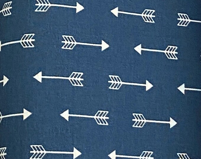 Navy White Arrows Fabric by Fat Quarter FQ Half 100% Cotton 1/4 Yard ...