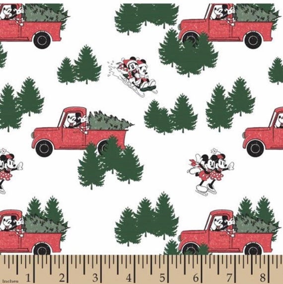 Mickey Mouse Print Fabric by the Yard FBTY Fat Quarters FQ | Etsy