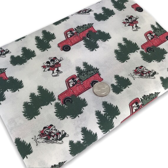 Mickey Mouse Print Fabric By the Yard FBTY Fat quarters FQ | Etsy