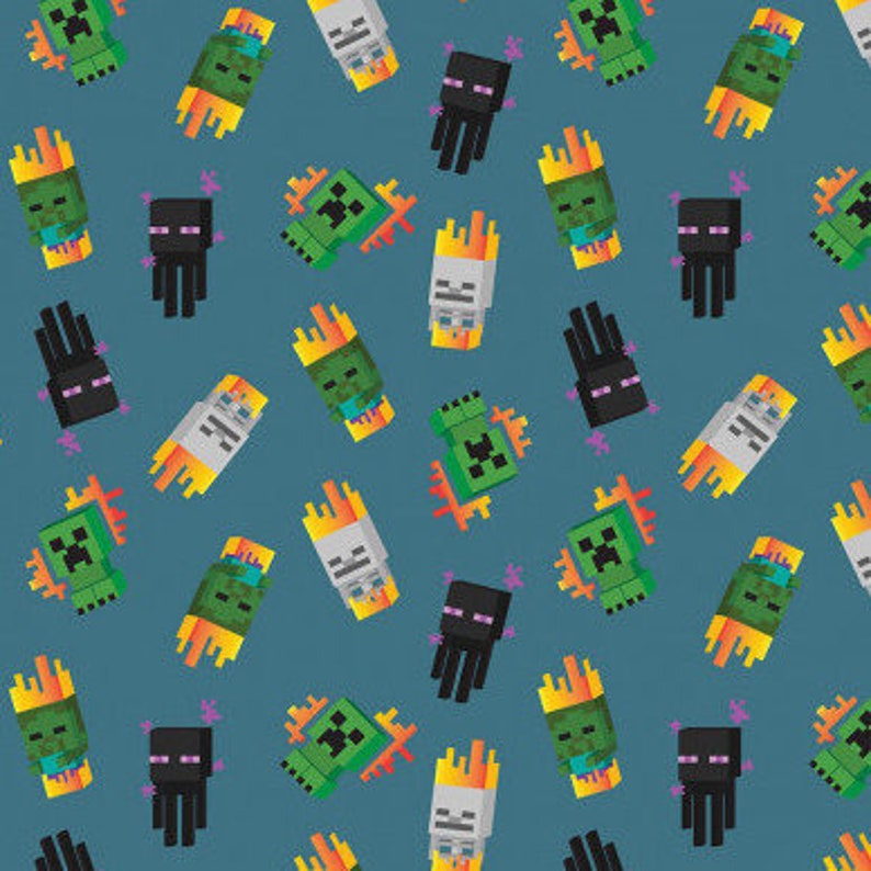 Minecraft Fat Quarter Lot Bundle Mystery Set of 2 - 19 Random NO ...