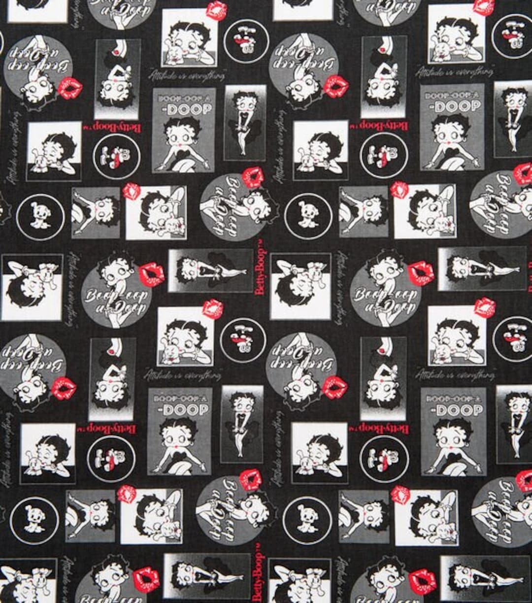 Betty Boop Fabric by the Yard FBTY Fat Quarters FQ Half Many Patterns ...