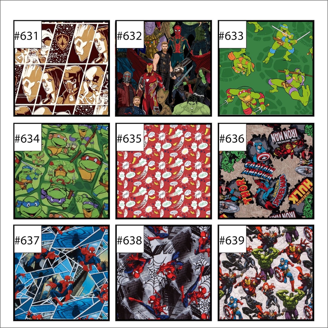 Deadpool Marvel Print Fabric by the Yard FBTY Fat Quarters FQ | Etsy