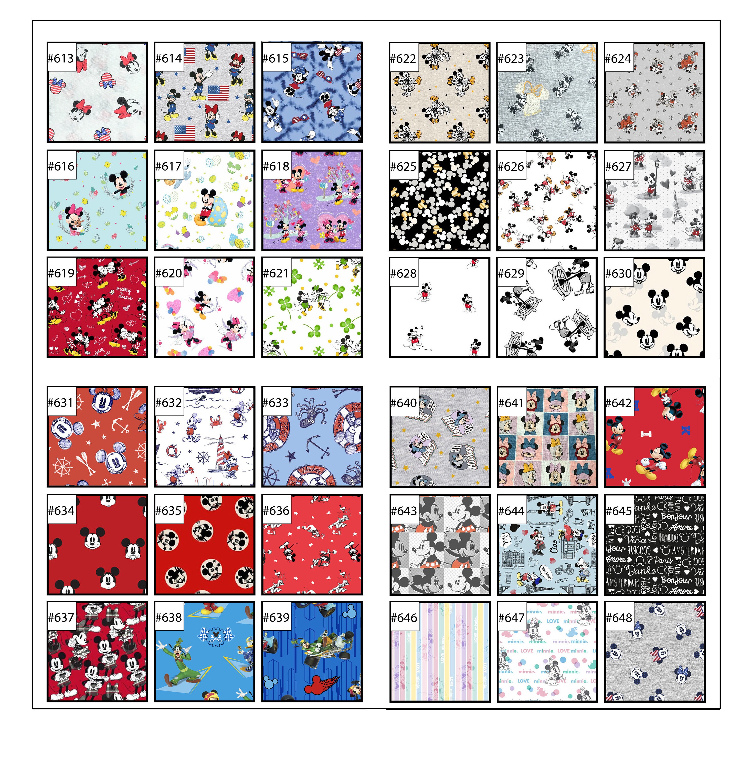 Mickey Mouse Print Fabric by the Yard FBTY Fat Quarters FQ - Etsy