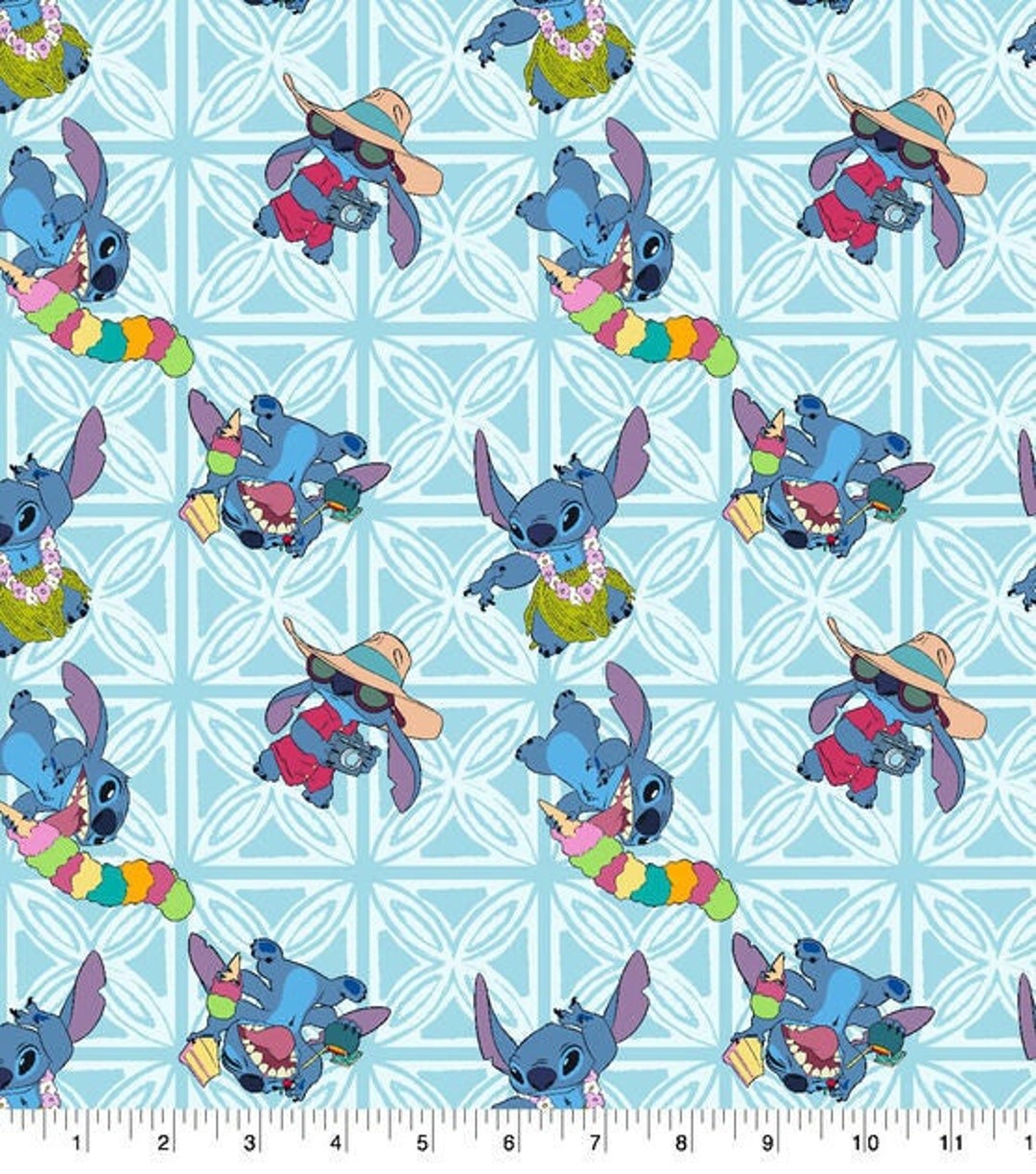 Lilo and Stitch Print Fabric by the Yard FBTY Fat Quarters FQ Half 100% ...