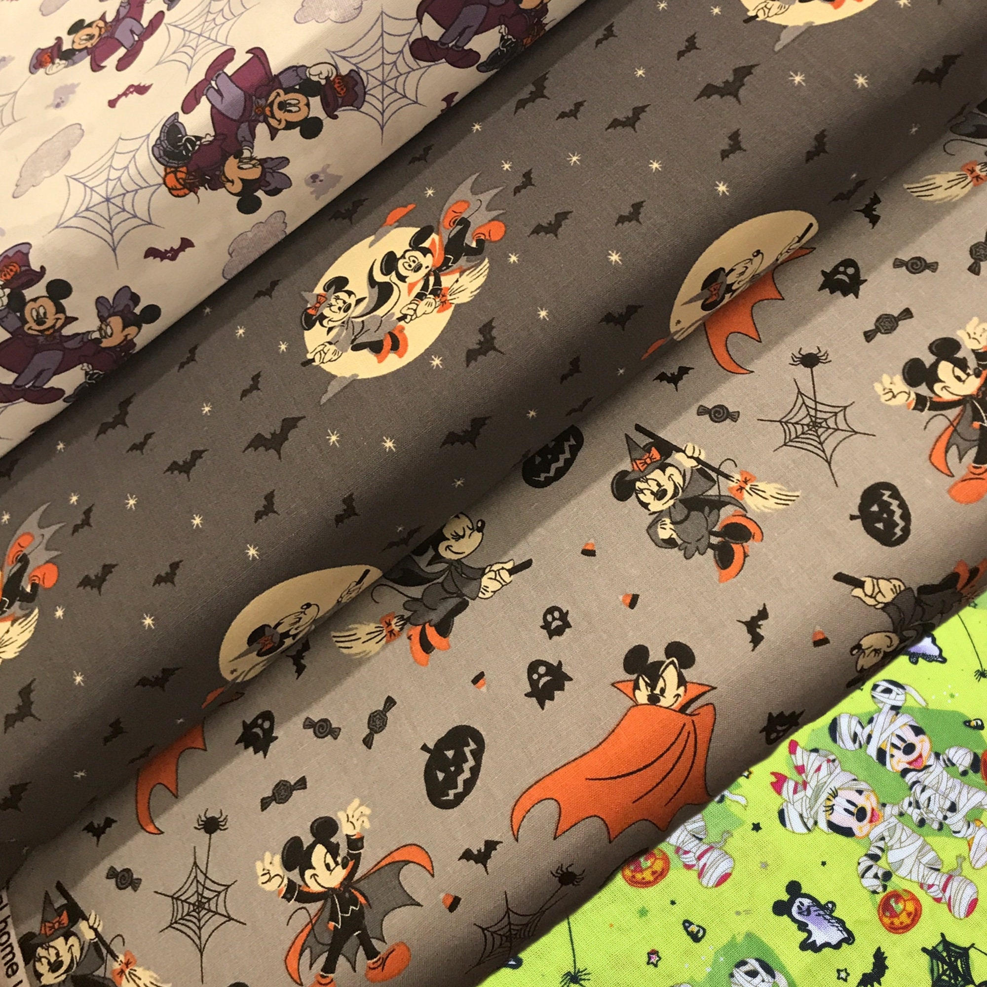 Mickey Mouse Print Fabric By the Yard FBTY Fat quarters FQ | Etsy