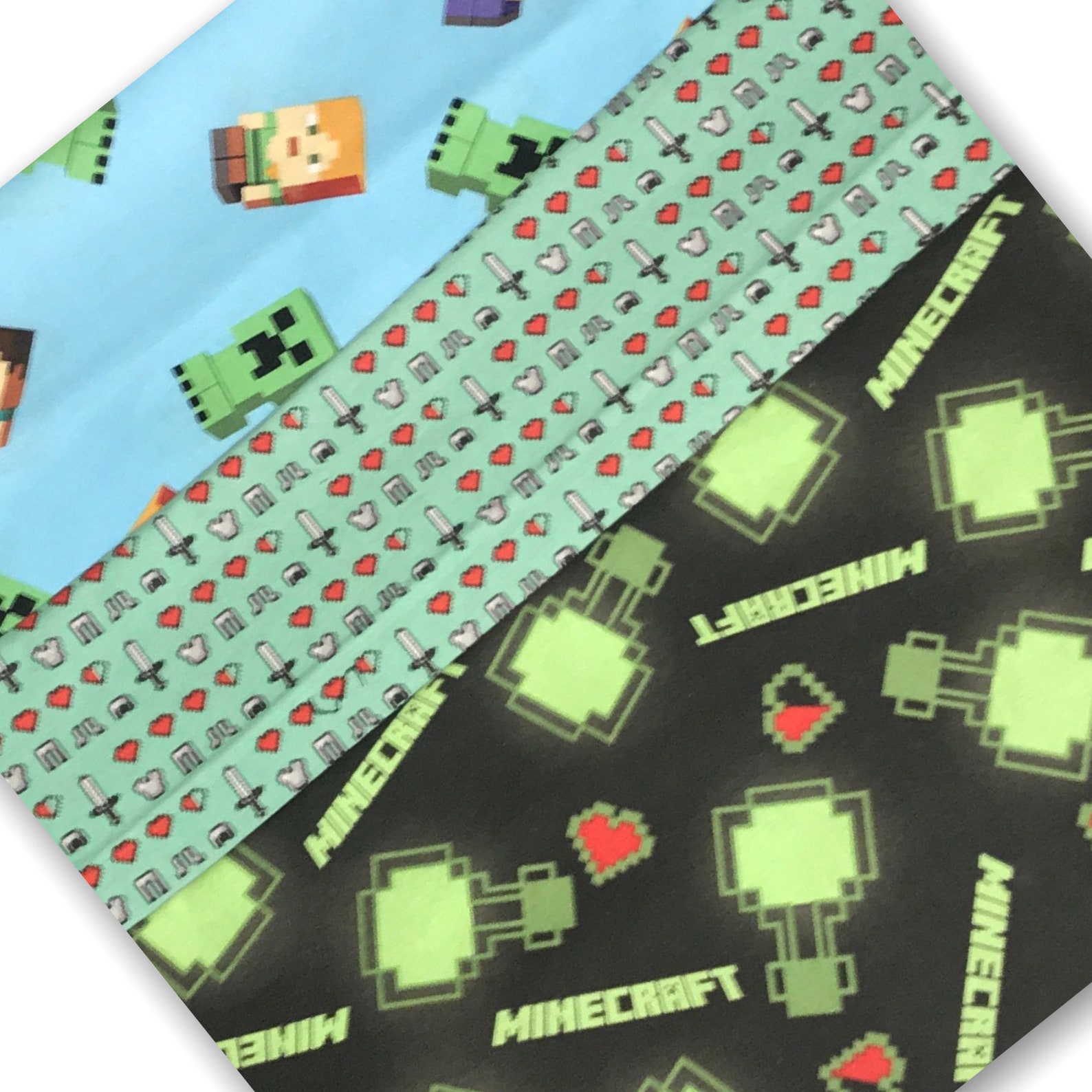 Minecraft Fat Quarter Lot Bundle Mystery Set of 2 4 Random | Etsy