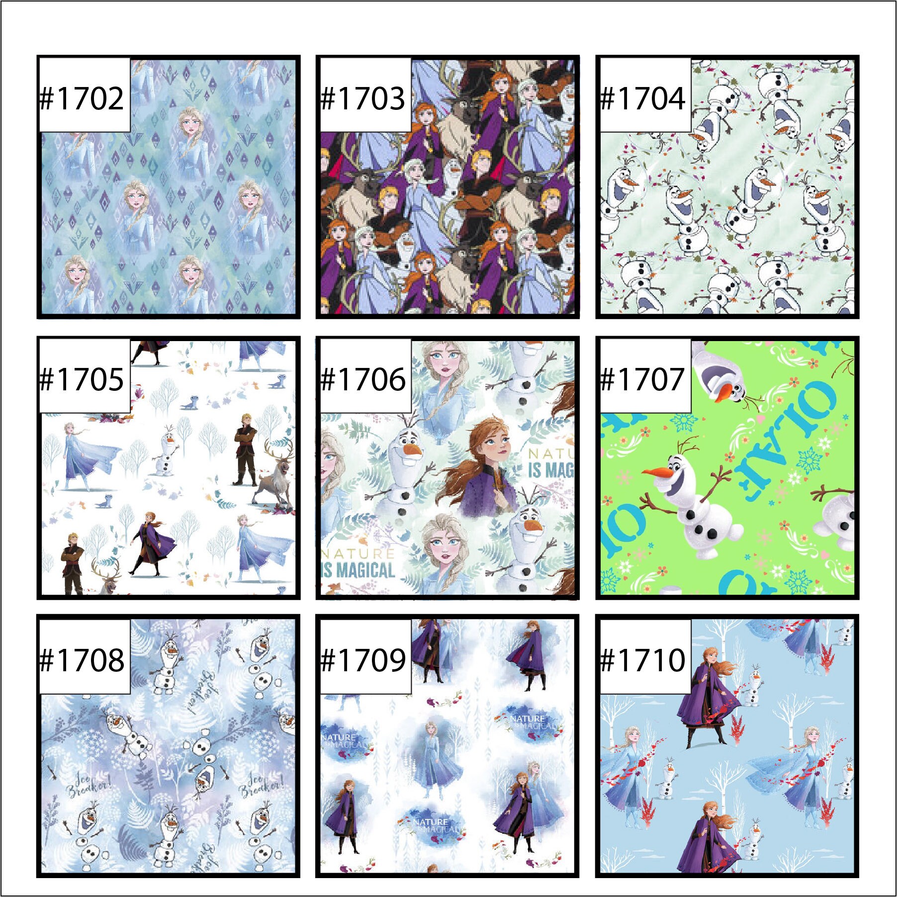 Disney Princess Elsa Frozen Fabric by Fat Quarter FQ Half Many - Etsy