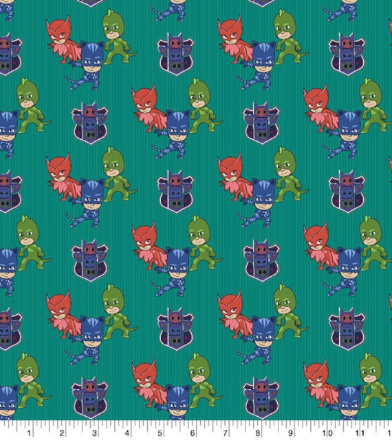 PJ Mask Print Fabric By the Yard FBTY Fat quarters FQ Half | Etsy